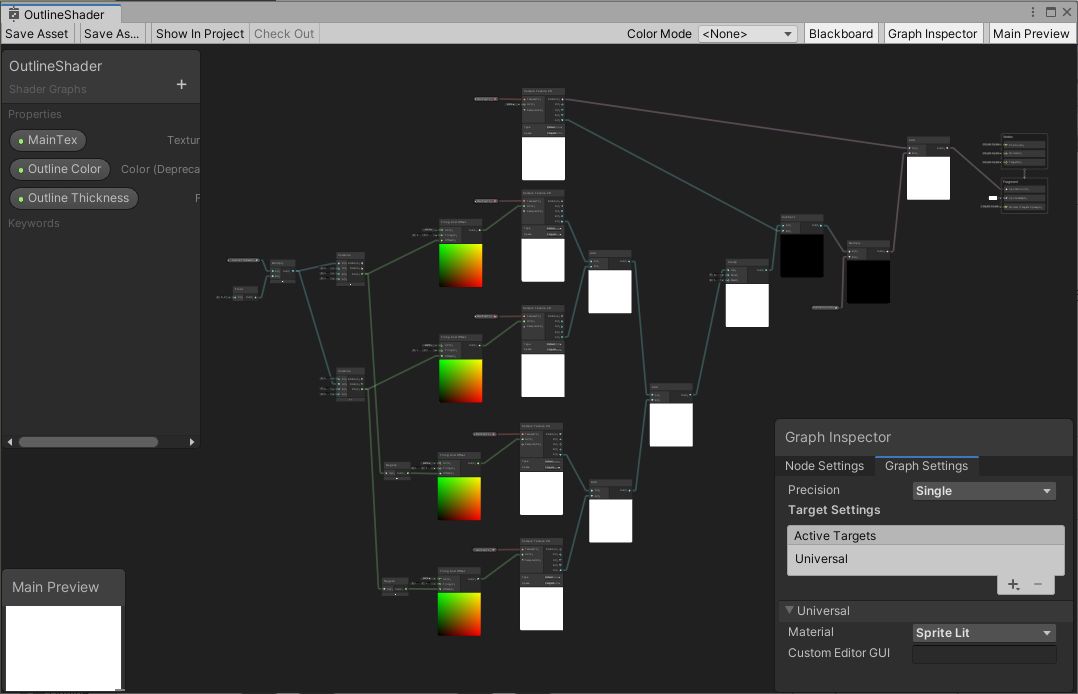 【動画あり】2D画像にアウトラインのエフェクトを付ける【Unity+ShaderGraph】 | わたぶろぐ